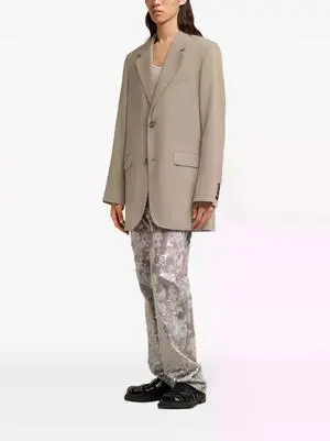 AMI Paris Single-breasted Virgin Wool Coat