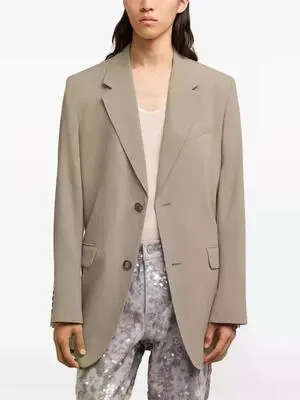 AMI Paris Single-breasted Virgin Wool Coat