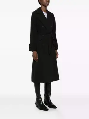 DRHOPE Belted Double-breasted Trench Coat