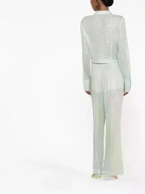 ROTATE BY BIRGER CHRISTENSEN Sequin-embellished Button-down Cardigan
