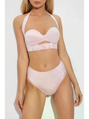 Balmain Logo-embellished Bikini Set