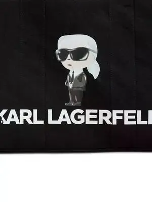 Karl Lagerfeld Ikon Aquarelle Canvas Tote Bag