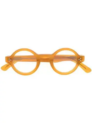 LESCA Burt Round-frame Glasses - Neutrals
