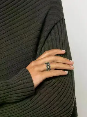Shay 18kt Gold Twinkle Diamond Jumbo Link Ring