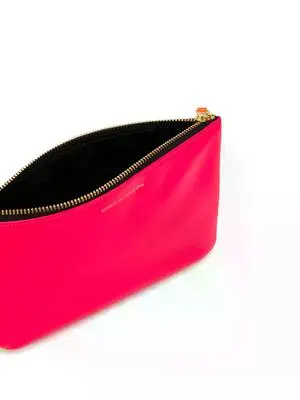 Comme Des Garçons Colour-block Zipped Purse - Pink