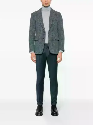Paul Smith Tapered-leg Wool Chinos - Blue