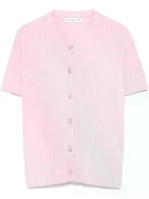MANUEL RITZ Cotton Short-sleeve Cardigan - Pink
