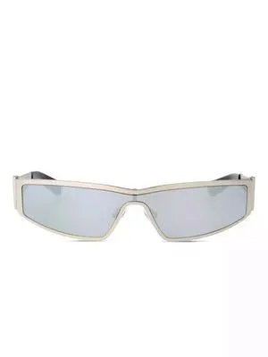 Alexander McQueen Angular Frame Sunglasses - Silver