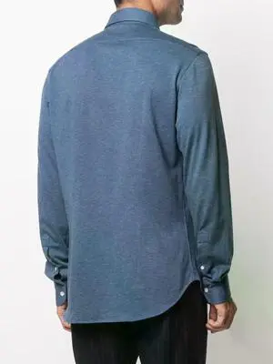 ORIAN Spread Collar Piqué Shirt