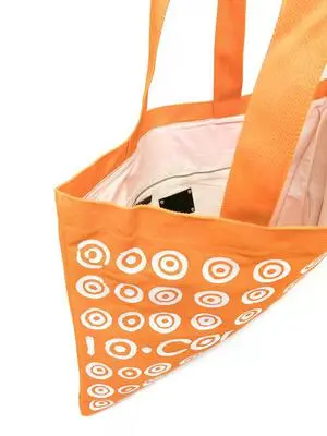 10 CORSO COMO Spiral Logo Print Tote Bag - Orange