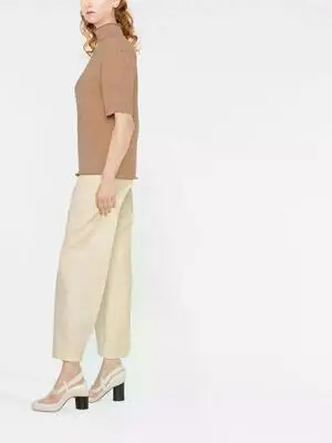 JIL SANDER Short-sleeved Roll-neck Knitted Top