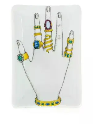 FORNASETTI Mano Con Anelli Ashtray - White