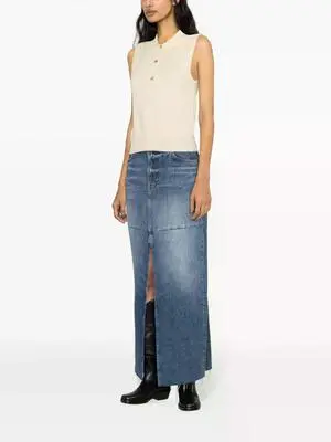 GANNI Logo-buttons Knitted Vest