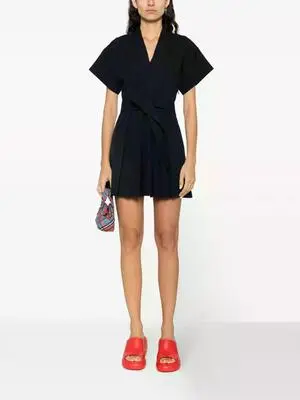 Kenzo Pleated Wrap Minidress