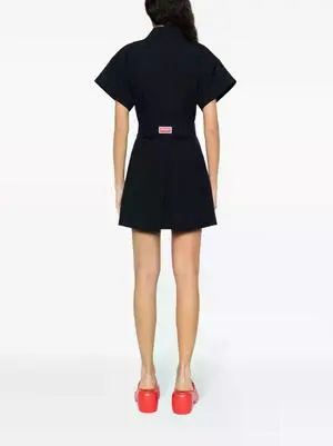 Kenzo Pleated Wrap Minidress