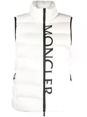 Moncler Logo-print Padded Gilet - White