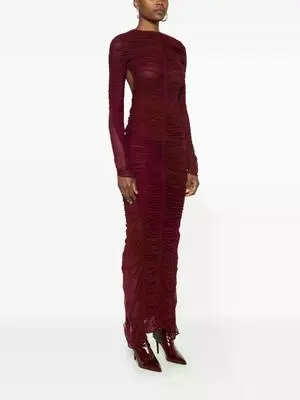 MUGLER Ruched Maxi Dress