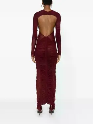 MUGLER Ruched Maxi Dress