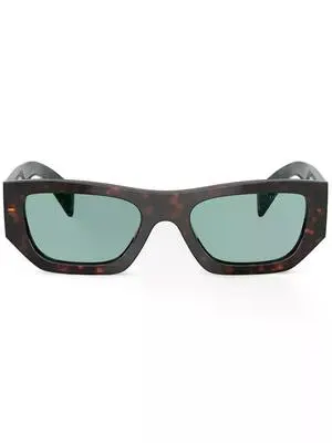 Prada Tortoiseshell-effect Rectangle Sunglasses - Brown