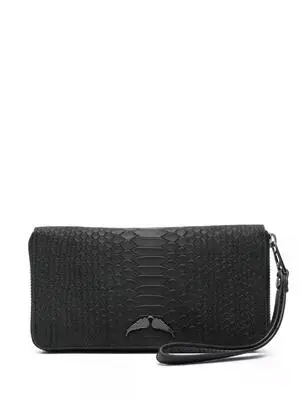 Zadig&Voltaire Crocodile-effect Leather Wallet - Black