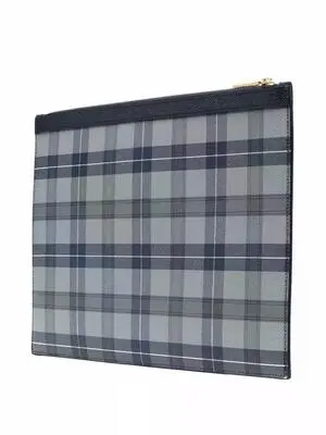 Thom Browne Tartan-print Medium Document Holder