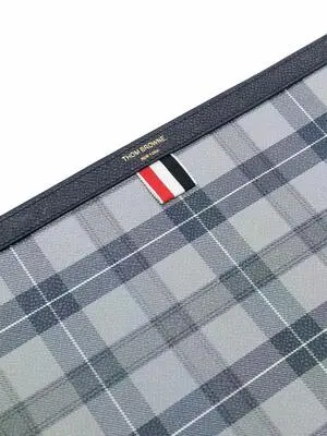 Thom Browne Tartan-print Medium Document Holder