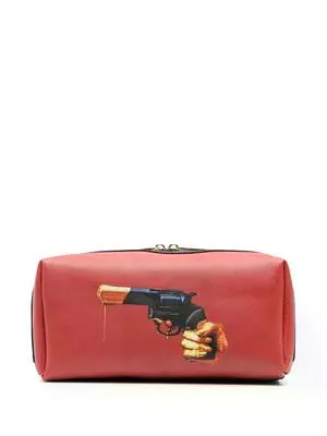 SELETTI Gun-print Wash Bag
