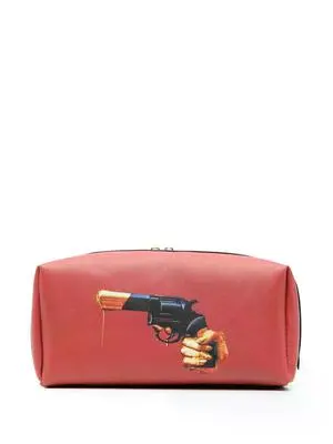 SELETTI Gun-print Wash Bag