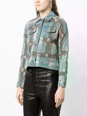 MADISON MAISON Paint Splatter-print Denim Jacket