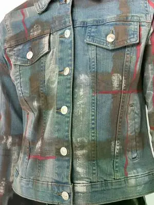 MADISON MAISON Paint Splatter-print Denim Jacket