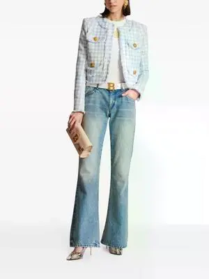 Balmain Gingham Tweed Jacket