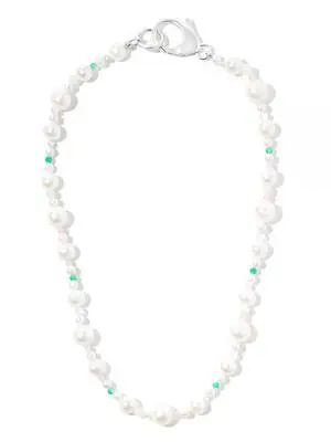 HATTON LABS Sterling Pearl And Bead Necklace