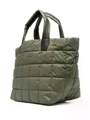 VEECOLLECTIVE Quilted Recycled Nylon Tote Bag - Green