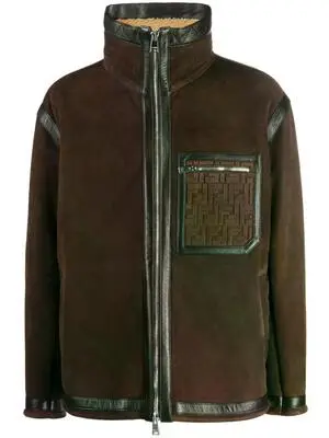 Fendi Logo-embossed Shearling Jacket