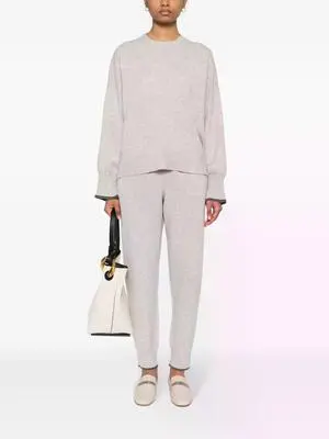 Brunello Cucinelli Mid-rise Cashmere Track Trousers