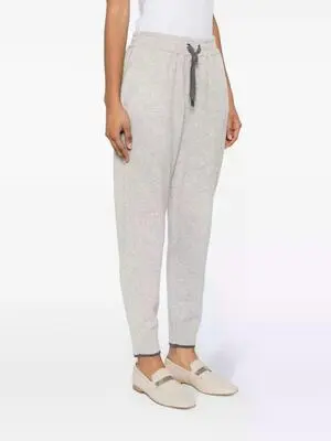 Brunello Cucinelli Mid-rise Cashmere Track Trousers