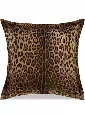 Dolce & Gabbana Large Duchesse Leopard-print Cushion - Brown