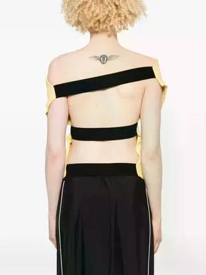 ALAINPAUL Printed Elasticated-straps T-shirt