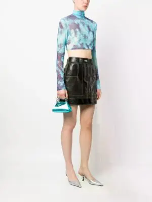 Gcds Comma Transpallic Tote Bag - Blue