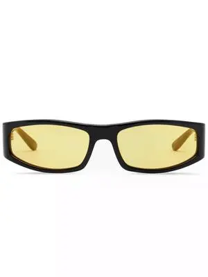 COURREGES Tech Rectangle-frame Sunglasses - Black