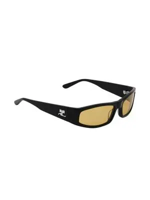COURREGES Tech Rectangle-frame Sunglasses - Black