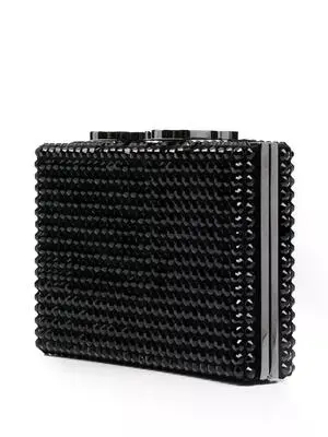 Philipp Plein Crystal-studded Snap Clutch Bag