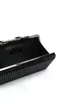 Philipp Plein Crystal-studded Snap Clutch Bag