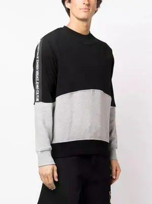 Versace Logo-tape Colour-block Sweatshirt