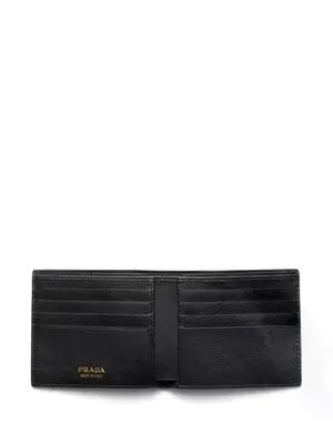 Prada Logo-stamp Bi-fold Leather Wallet