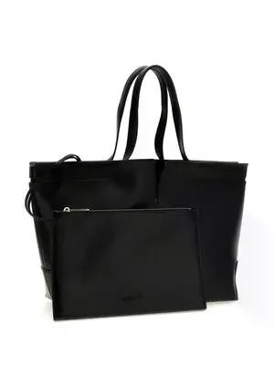 TOD'S Folio Leather Tote Bag - Black