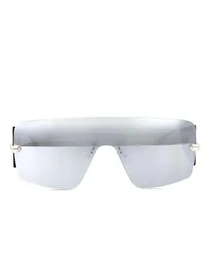 Alexander McQueen Mirrored Shield-frame Sunglasses - Silver