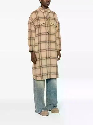 Isabel Marant Étoile Fontizia Checked Midi Coat