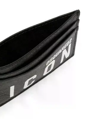 Dsquared2 Icon Logo-print Leather Card Holder