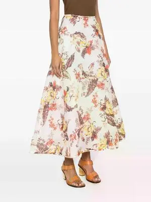 Zimmermann Matchmaker Floral-print A-line Skirt